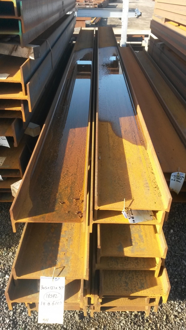6.100 Mtr 305 mm x 127 mm x 37 Kg/m Steel Beam / ub Universal Beam ...