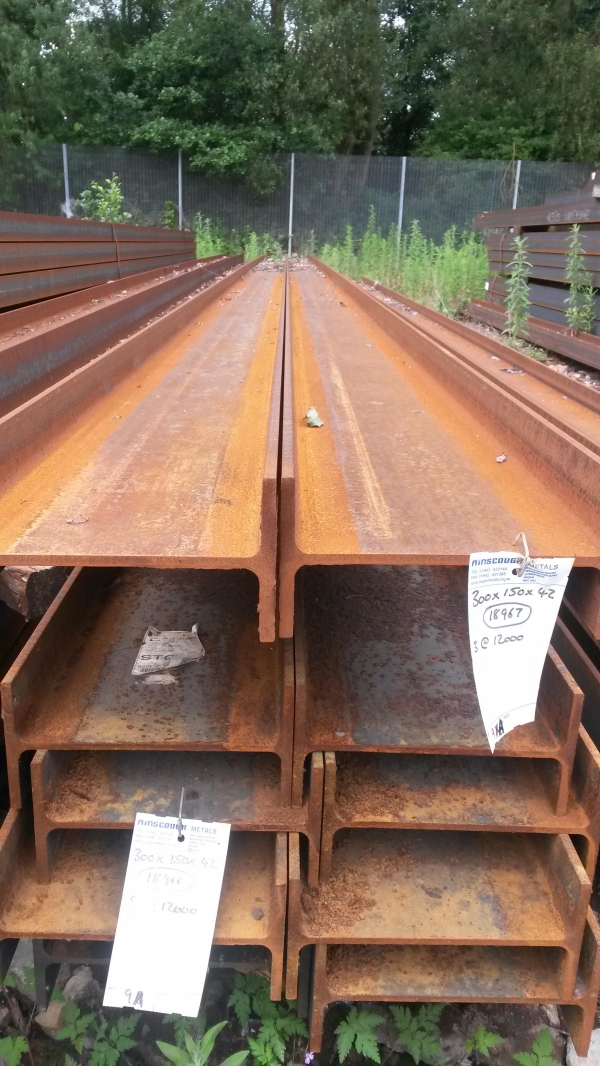 12.000mtr 300 x 150 x 42.2kg/m Steel Ipe - New From Ainscough Metals