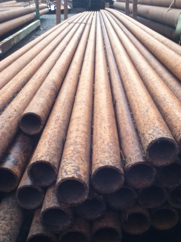 7.500 Mtr Lengths of 48.3mm x 4.0mm Unused Stock Rusty Steel Tube - Chs ...