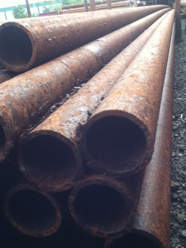7.500 Mtr Lengths of 48.3mm x 4.0mm Unused Stock Rusty Steel Tube - Chs ...