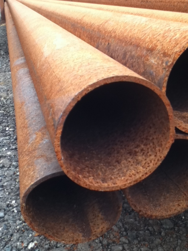 10.000mtr Lengths of 88.9mm x 4.0mm Unused Stock Rusty Steel Tube - Chs ...