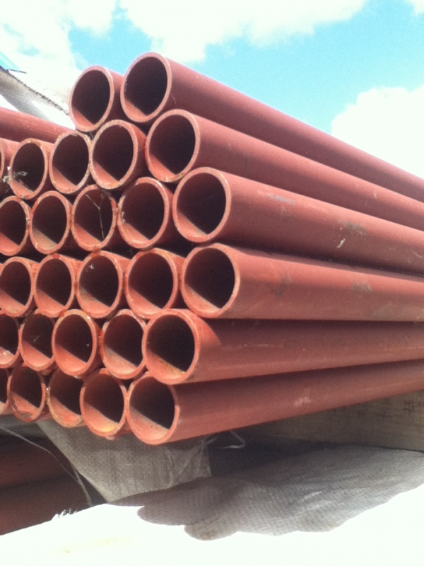 6.400mtr Lengths of 42.4mm x 3.2mm Unused red Primer Painted Steel Tube ...