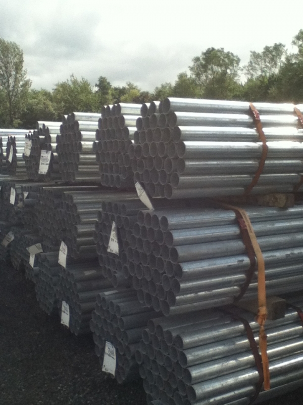 2.900 Mtrs Lengths of 76.1 mm x 3 mm Unused Galvanised Steel Tube ...