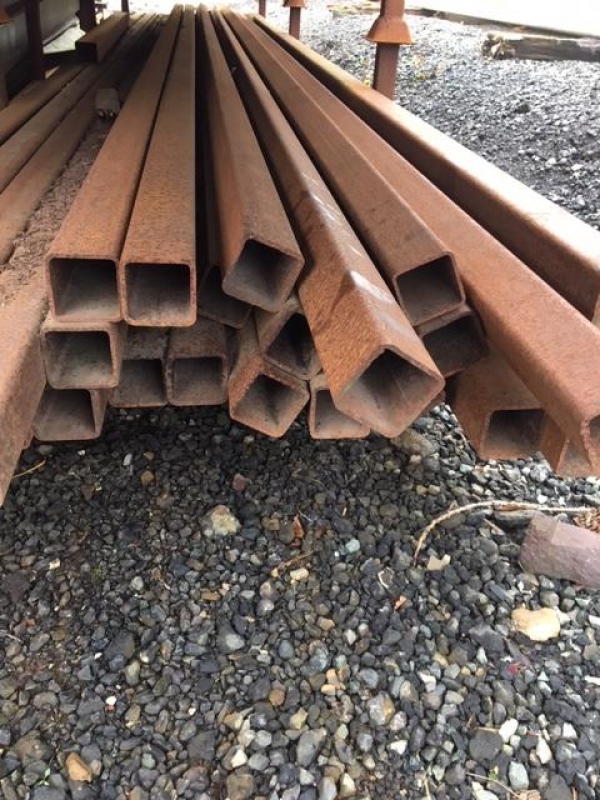 6.000 Mtr of 70mm x 70mm x 5mm Steel Box Section ( Unused Stock Rusty ...