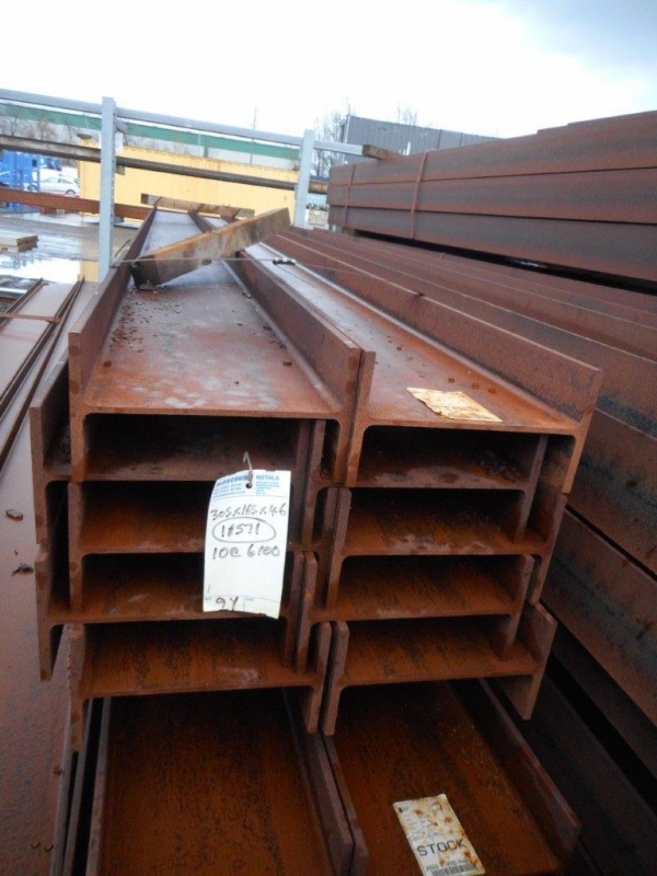 6.100 Mtrs 305mm x 165mm x 46.1kg/m Steel Beam / ub Universal Beam ...