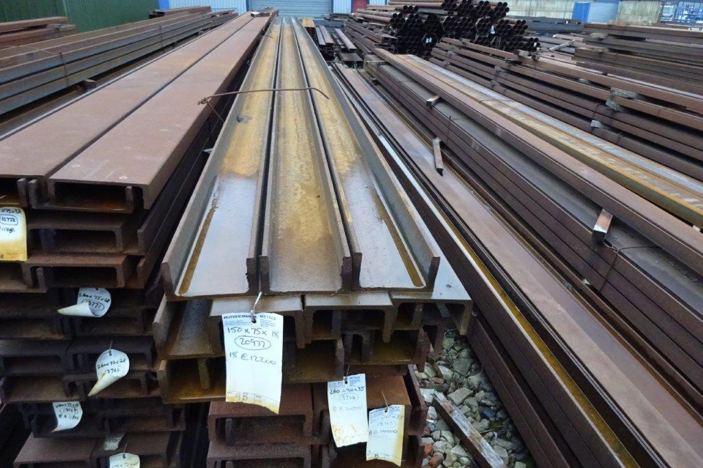 6.5 Mtrs 150 x 75 x 18 UC Universal Steel Channel From Ainscough Metals