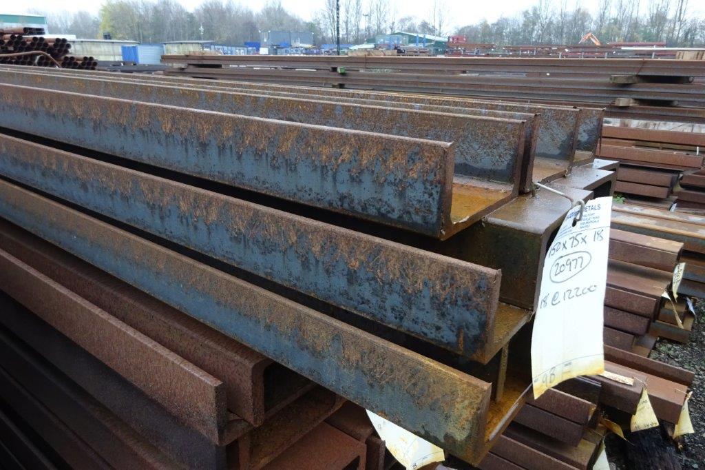 3.000 Mtr Length of 150mm x 75mm x 18.000mm Mild Steel Channel buy ...