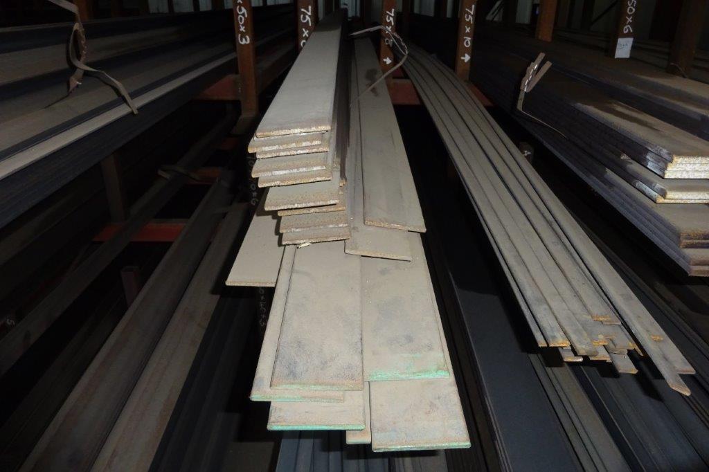 3 Mtrs 75 x 6 Mild Steel Metal Flat Bar From Ainscough Metals