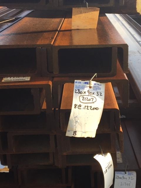 12.200mtr Long 230mm x 90mm x 32.2kg/m Unused Stock Rusty Pfc - Channel ...