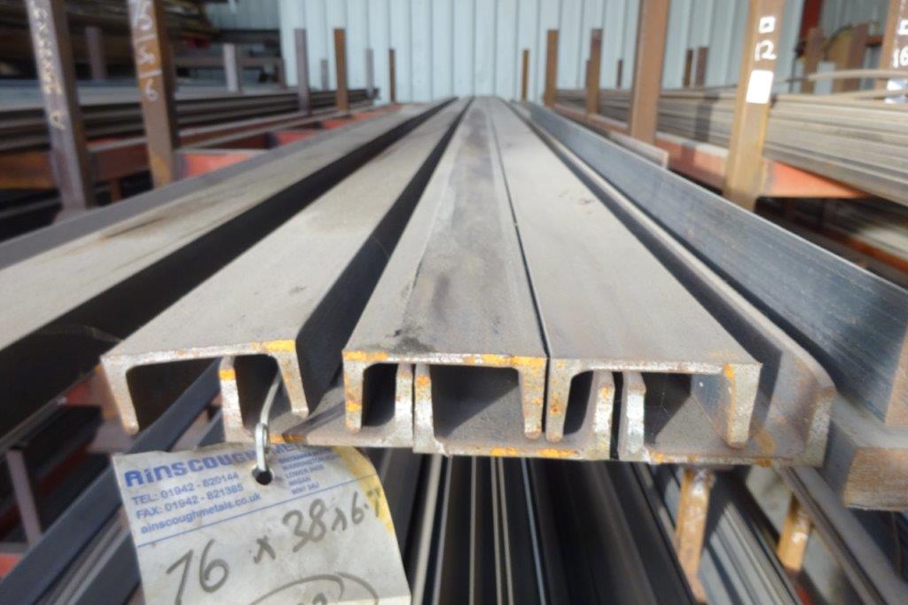 2.500 Mtr Length of 76mm x 38mm x 6.700mm Mild Steel Channel buy online ...