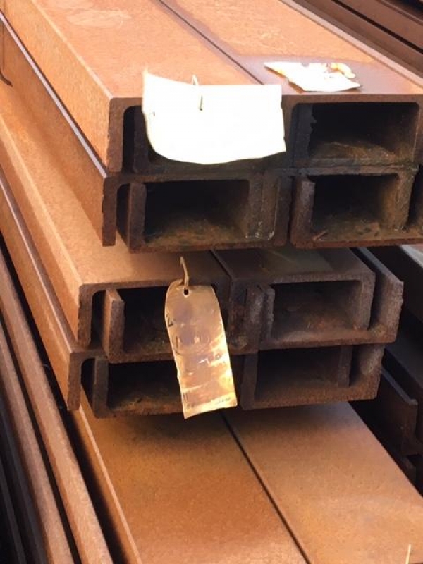 15.500 Mtr Long 200 mm x 90mm x 29.7 Kg/m Unused Stock Rusty Steel ...