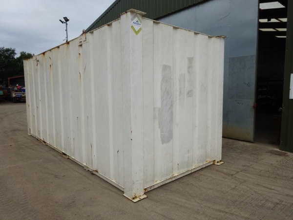 21 ft x 8 ft White Steel Storage Sea Container (ref 2263) - Second Hand ...
