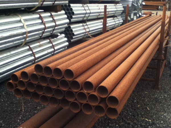 5.850mtr 76.1 mm x 3.2 mm Stock Rusty Steel Tube - Chs - Steel Pipe ...