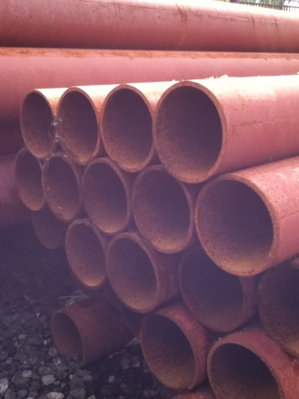 6.400mtr Lengths of 88.9mm x 5mm Unused Painted Atmospheric Rust Steel ...