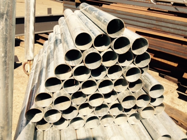 Lengths of 76.1mm x 3mm Unused Galvanised Steel Tube - Galvanised Chs ...