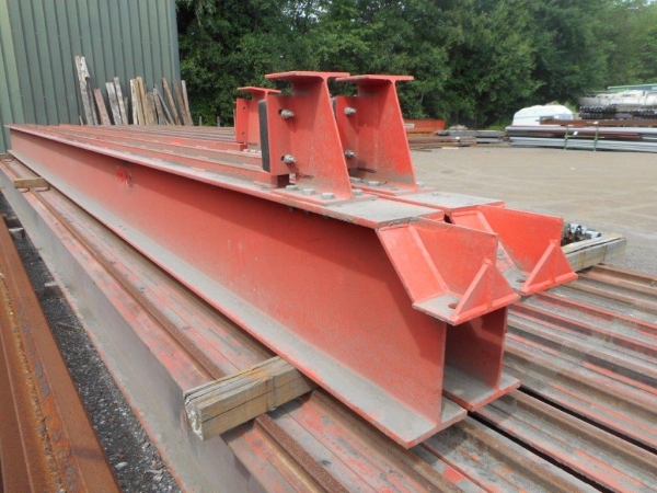 Used Crane Rail / Beam 10.300mtr 457x191x67.1kg/m ub - With Attachments ...